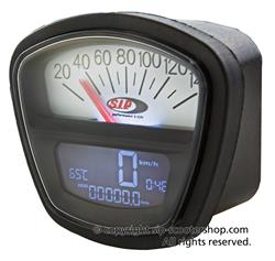 SIP DIGITAL REV/SPEED COUNTER LAMBRETTA GP WHITE FACE v2.0 - PM Tuning