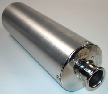 PM Tuning Anodised Silver Muffler Straight Tailpipe - PM Tuning