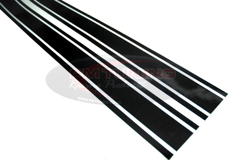PM TUNING LAMBRETTA GP SIDE PANEL STRIPES BLACK - PM Tuning